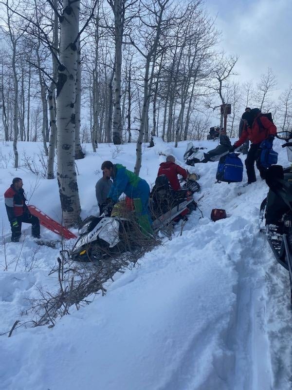 Snowmobiler Crashes Into Tree - TownLift, Park City News