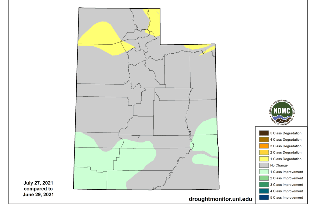 Recent rain has improved southern Utah's drought monitor ranking ...