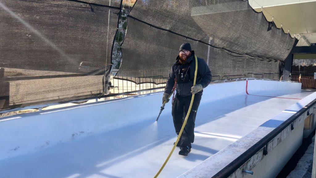 Ice-making starts, thus track sliding season starts - TownLift, Park ...