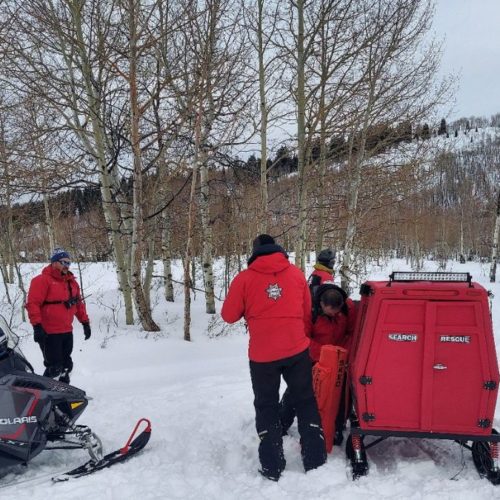 Wasatch County SAR and Fire rescue snowmobiler - TownLift, Park City News