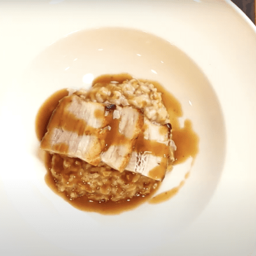 Have a cozy night in with pork belly and roasted corn risotto ...