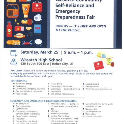 Be ready for anything at the Wasatch Community Self-Reliance and ...