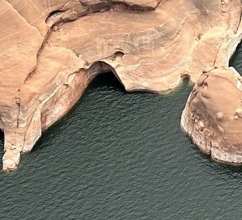 Large geological feature known as the ‘Double Arch’ and the ‘Toilet ...