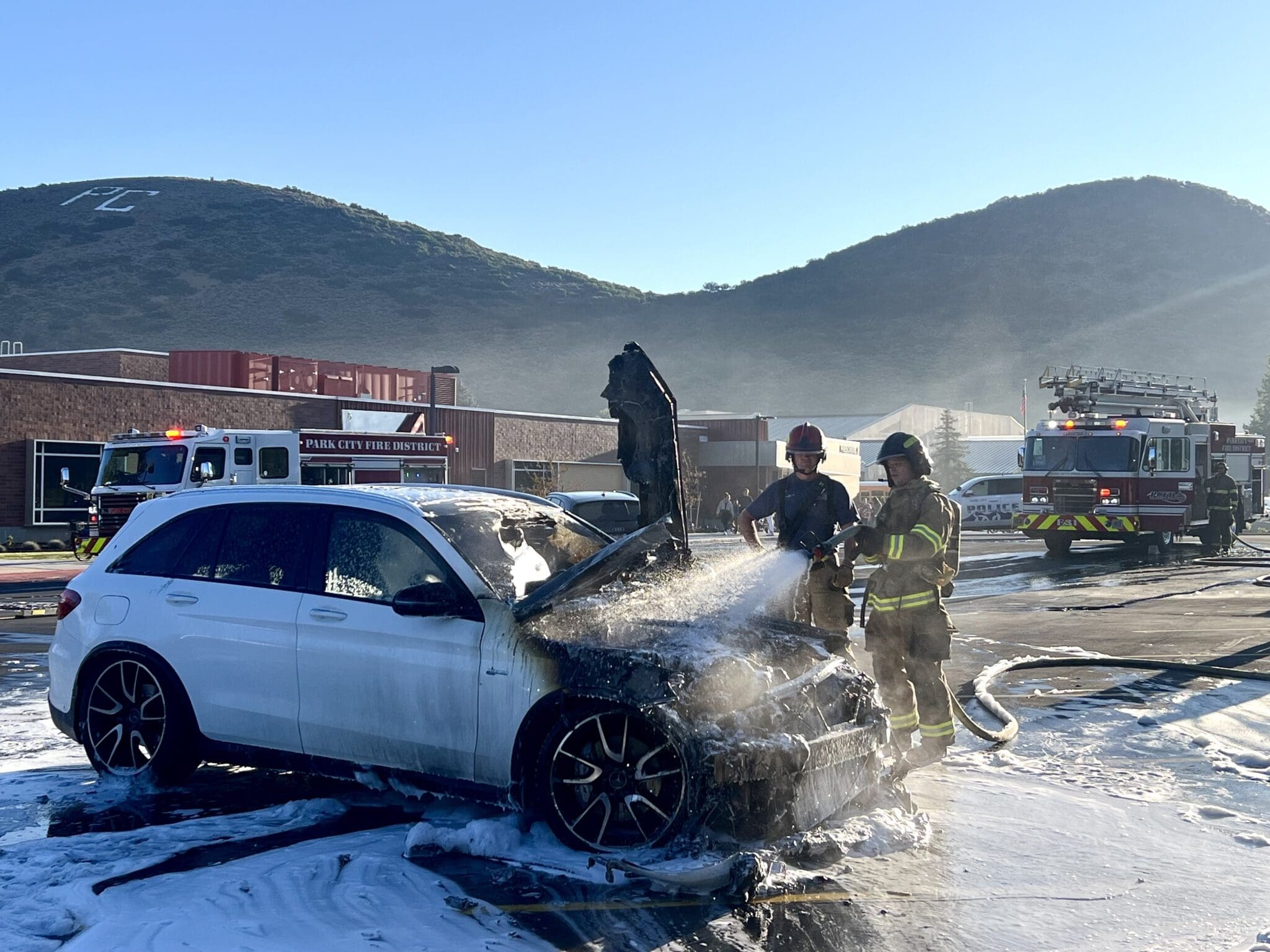 Park City firefighters act fast after car catches fire at McPolin ...