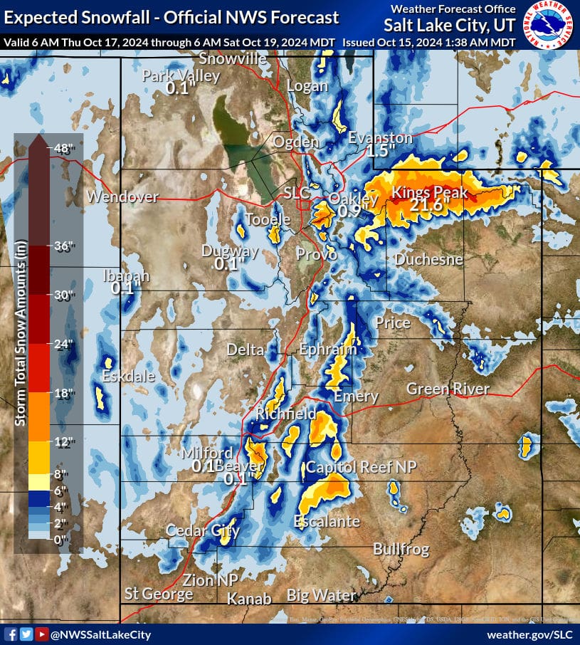 Winter Storm Alert: Utah ski resort anticipates 19 inches of snowfall ...