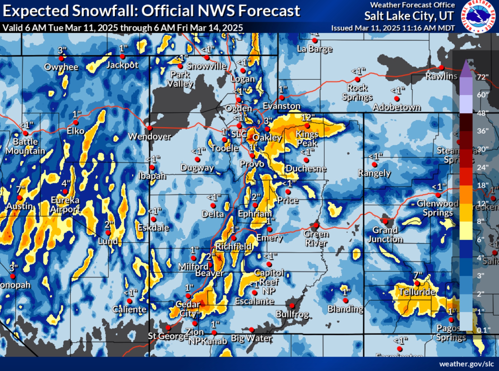 Miracle March set to bring two more feet of snow to Wasatch mountains ...