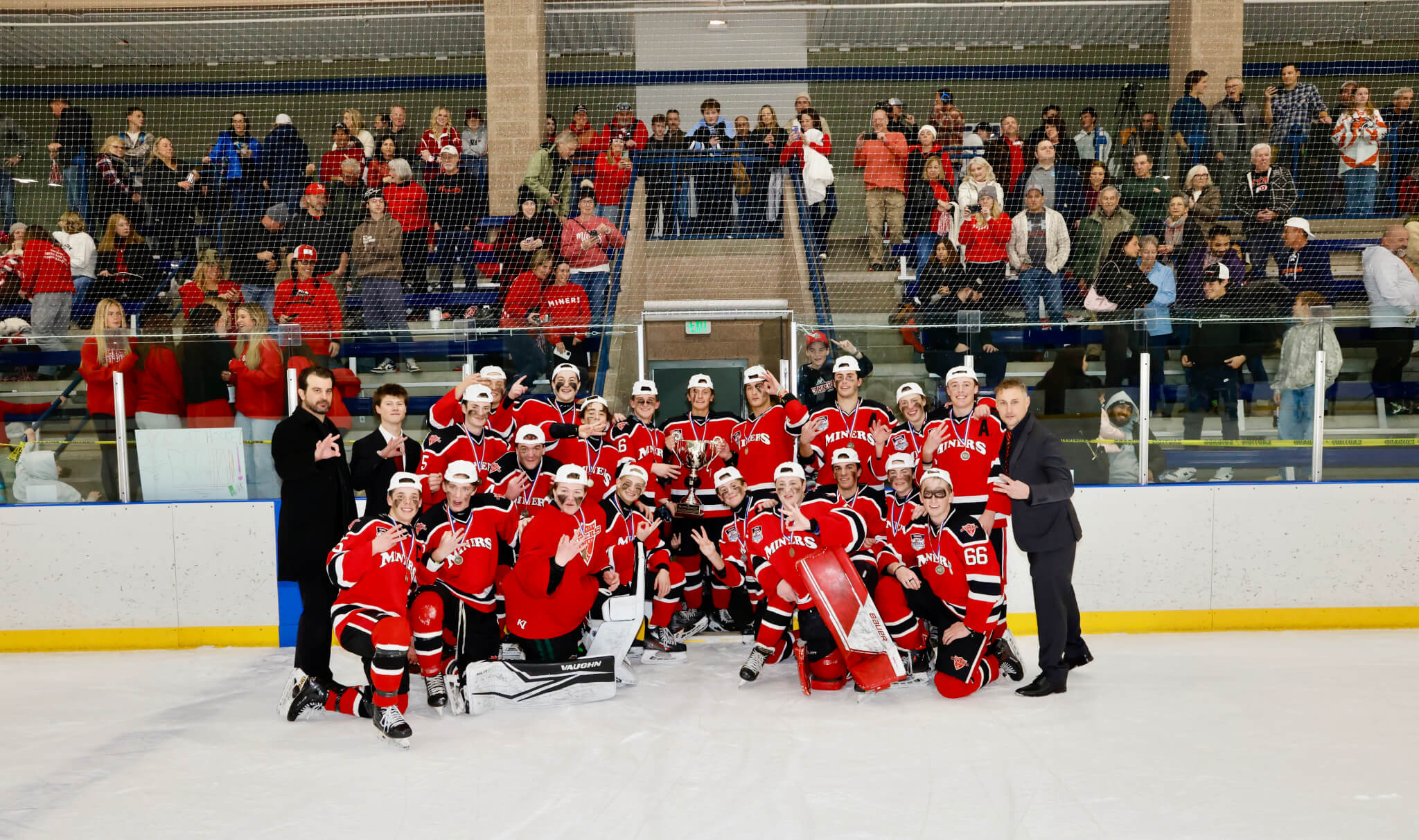 Miners Hockey win High School State Championships 7-1 against Brighton ...