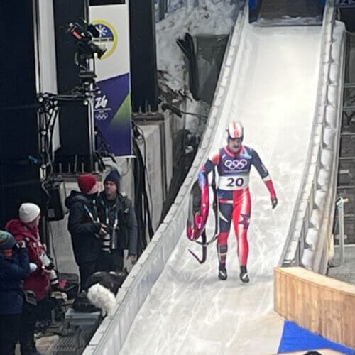 Park City athlete Matt Greiner slides luge in the Milano Cortina ...